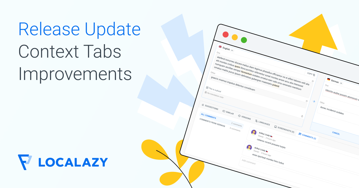 Release Update: Improved context tabs for comments and translations